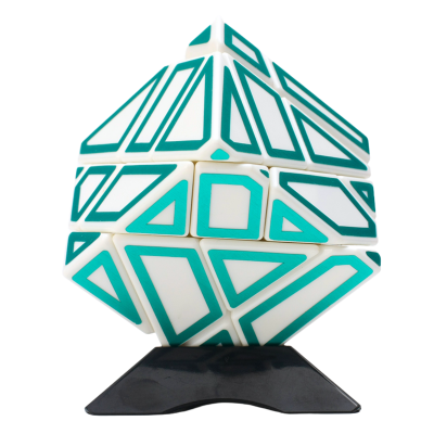 Ninja 3x3 Ghost Cube White (Green Stickers) → MasterCubeStore