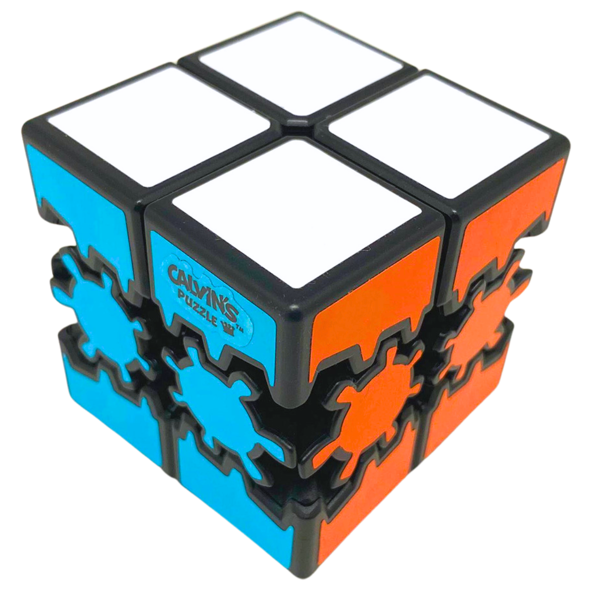 Calvin's Puzzle Gear 2x2 Cube Black (6-color stick → MasterCubeStore